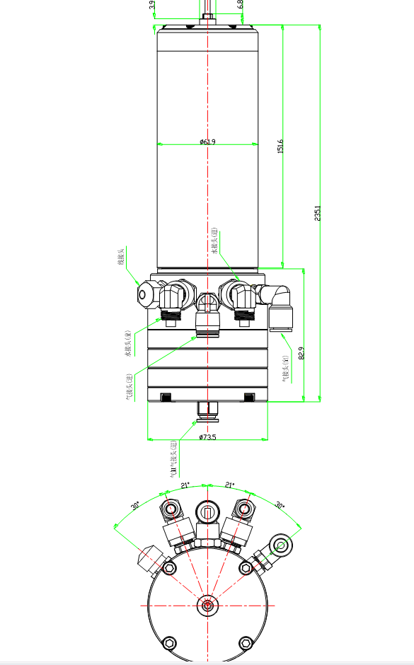 PCB Drilling Motorized CNC High Speed Spindle 200000RPM PCB Spindle